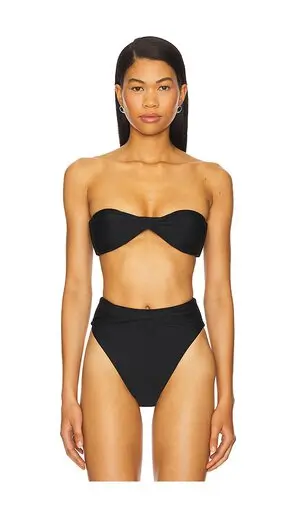 Tularosa Eleni Bandeau Bikini Top - Black