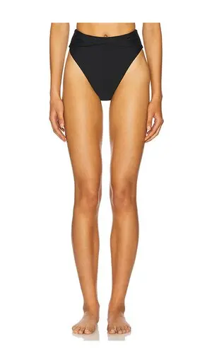 Tularosa Eleni High Waist Bikini Bottom - Black