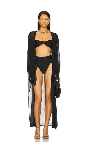 Tularosa Eleni High Waist Bikini Bottom - Black