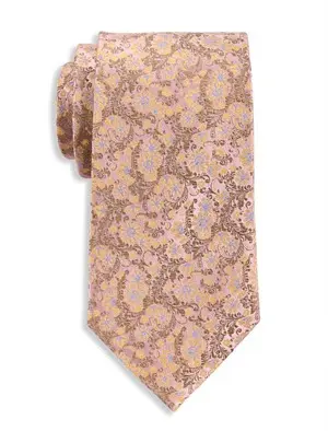 OAK HILL PREMIUM BY DXL Oak Hill Premium Paisley Floral Neck Tie - Pink