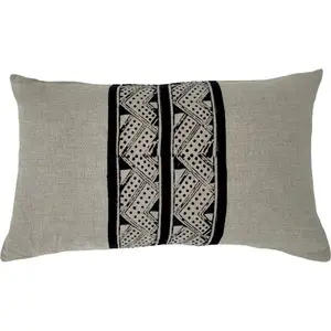 ALAMWAR Mancala Petit Lumbar Pillow Cover - Charcoal
