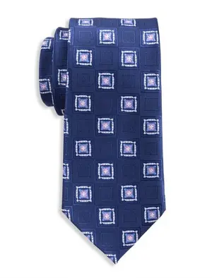 OAK HILL BY DXL Oak Hill Medallion Neck Tie - Navy