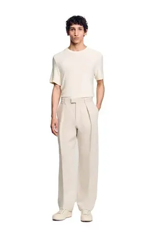 Sandro Wide-leg Creased Trousers