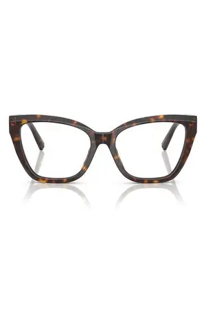Tiffany & Co. 52mm Cat Eye Eyeglasses - Havana/demo Lens