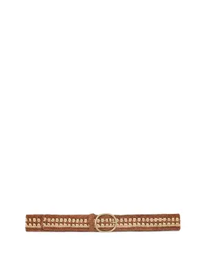 Gerard Darel Paloma Raffia Belt - Cognac