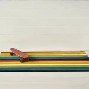CHILEWICH Bold Stripe Shag Floor Mat, 24 X 36