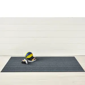 CHILEWICH Skinny Stripe Shag Utility Mat, 24 X 36 - Blue