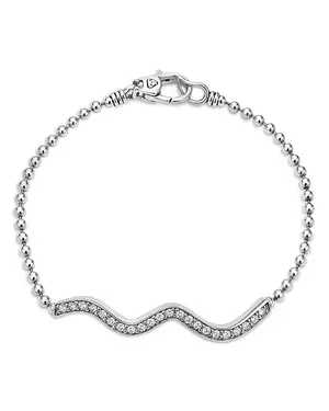 Lagos Sterling Caviar Spark Diamond Bracelet - Silver