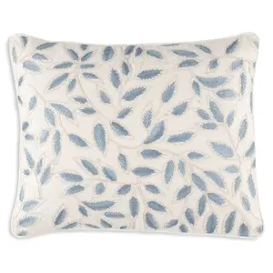 ANNIE SELKE Amelia Embroidered Decorative Pillow Cover - Ivory