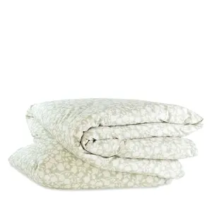 ANNIE SELKE Aria Floral Duvet Cover, Full/queen - Sage