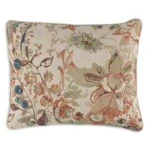 ANNIE SELKE Meadow Botanical Lumbar Decorative Pillow Cover - Natural