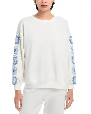 Vintage Havana Crochet Trim Sweatshirt