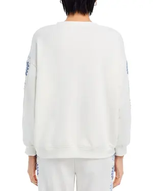 Vintage Havana Crochet Trim Sweatshirt