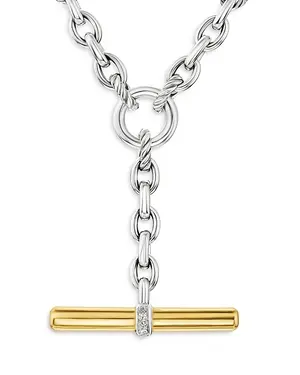 David Yurman Mercer Petite Toggle Necklace - Silver/gold