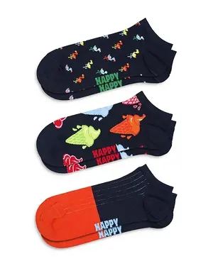 Happy Socks Low Socks, Pack Of 3 - Navy