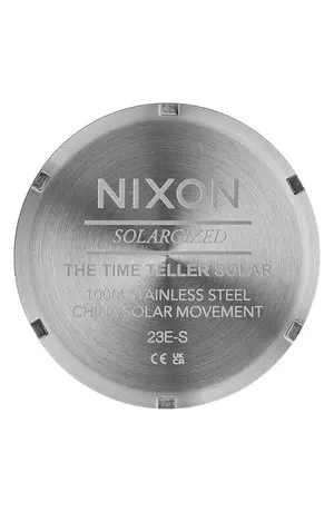 Nixon Time Teller Solar Bracelet Watch - Silver / Salmon