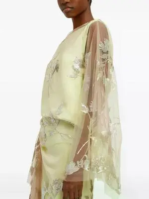 Erdem Short-sleeved Draped Dress
