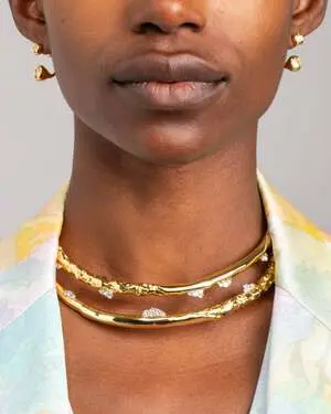 Alexis Bittar Brut Crystal Thorned Collar Necklace