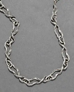 Alexis Bittar Brut Sterling Twisted Short Necklace