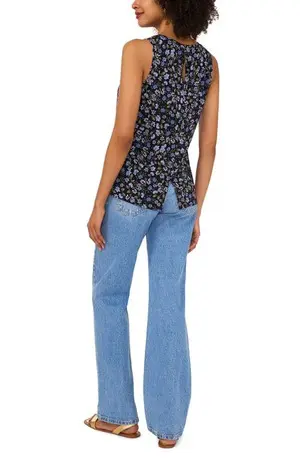 Vince Camuto Floral Keyhole Tank