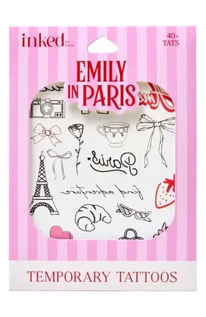 INKED BY DANI Emily In Paris Temporary Tattoo Pack - Multi
