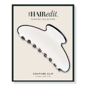 THE HAIR EDIT Couture Chic Claw Clip - Ivory/black