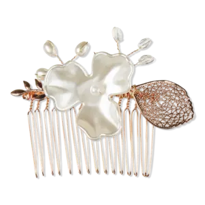 SCUNCI Floral Hair Comb - One-color