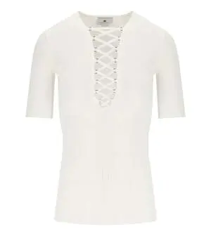 Elisabetta Franchi Ribbed Blouses
