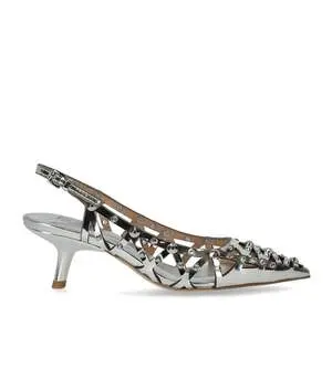 Ash Bizarre Slingback Pumps - Silver