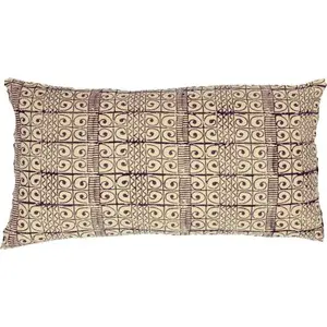 ALAMWAR Masai Lumbar Pillow Cover - Charcoal