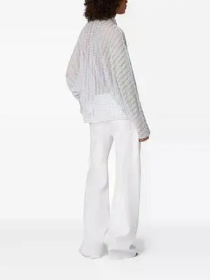 Missoni Sash-collar Lamé Blouse