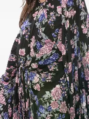Balenciaga Floral-print Pleated Maxi Dress
