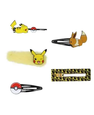 POKEMON Pikachu And Eevee 5-pack Hair Clips