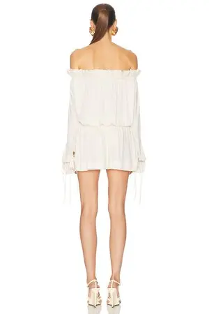 Saint Laurent Off The Shoulder Mini Dress