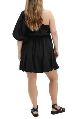 City Chic Mercy One-shoulder Mini Dress - Black