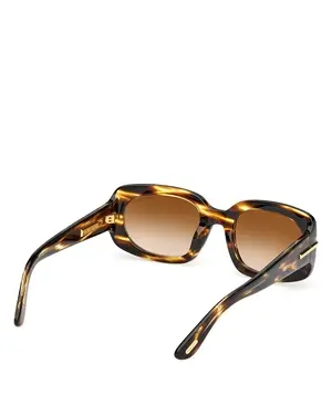 TOM FORD Icon Collection Rectangle Sunglasses, 54mm - Havana/brown