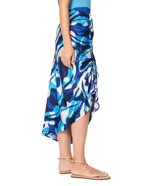 NIC+ZOE Printed Side Ruched Skirt
