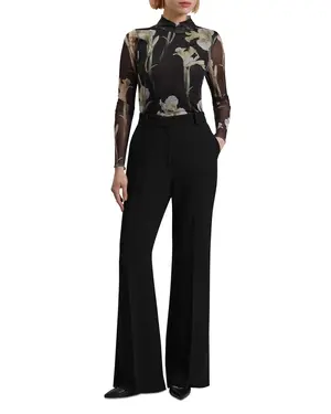 Ted Baker London Fiaahh High Neck Mesh Top - Black