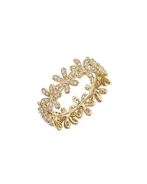 SYDNEY EVAN 14k Yellow Diamond Daisy Chain Ring - Gold