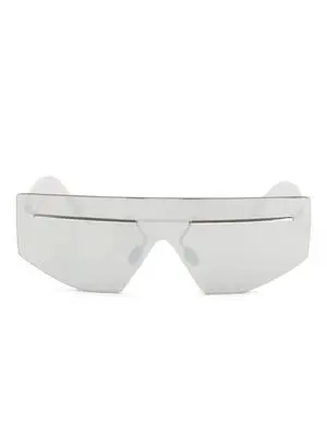 Prada Oversized Shield Sunglasses - Silver