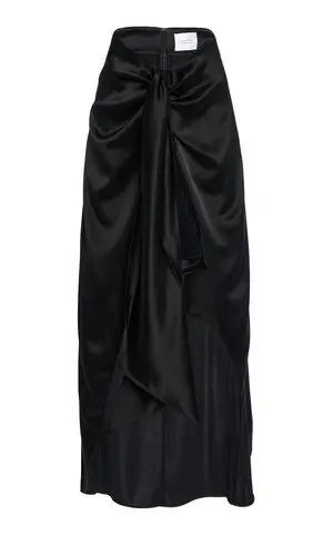 Galvan Delovie Maxi Wrap Skirt - Black
