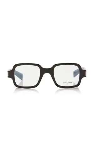 Saint Laurent Square Frame Acetate Glasses - Brown