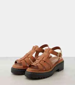 Prada Fisherman Leather Sandals