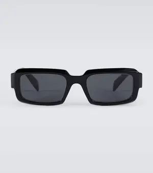 Prada Symbole Rectangular Sunglasses - Black