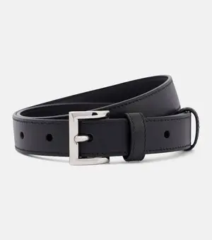 Prada Logo Leather Belt - Black
