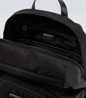 Prada Re-nylon Logo Backpack - Black