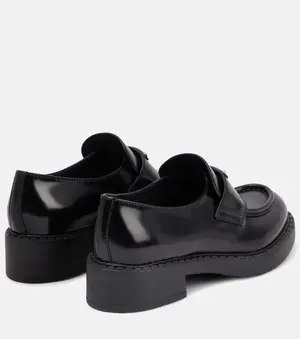 Prada Platform Leather Loafers