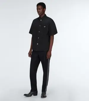 Prada Logo Denim Shirt