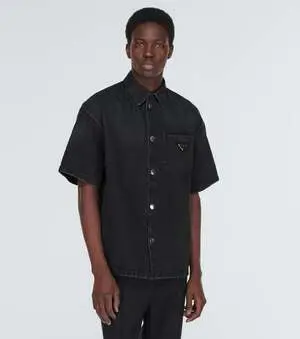 Prada Logo Denim Shirt