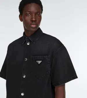 Prada Logo Denim Shirt